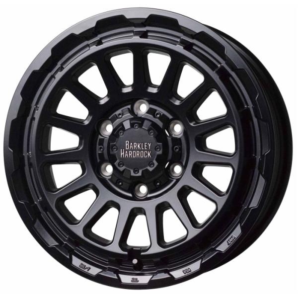 【商品名】BARKLEY HARDROCK RIZARDバークレイ ハードロック リザード【カラー】セミグロスブラック【インチ】15インチ【ホイールサイズ】・6H-139.76J+33/+44センターキャップ付属タイプ【適合車種】・トヨタハ...
