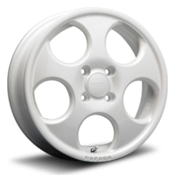 【商品名】HYPERION POPORO【カラー】パールホワイト【インチ】15インチ【ホイールサイズ】・4H-1004.5J+45【適合車種】・トヨタピクシス・ダイハツムーブ/キャンバス/タント/キャストウェイク/ミライース/ココア/トコッ...