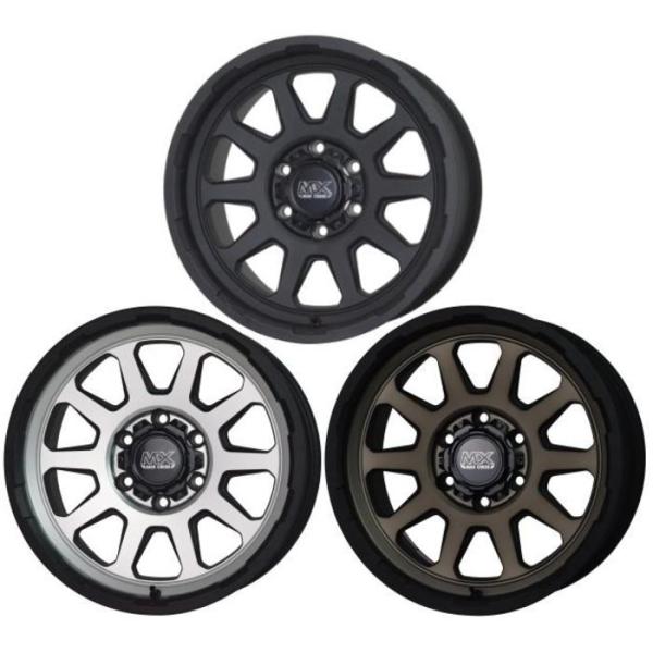 【商品名】MADCROSS RANGER【カラー】マットブラックマットシルバーマットブロンズ【インチ】15インチ【ホイールサイズ】・6H-139.76J+33センターキャップ付属タイプ【適合車種】・トヨタハイエース[200系]
