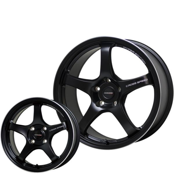 【商品名】CrossSpeed Hyper Edition CR5【カラー】セミグロスブラック【インチ】16インチ【ホイールサイズ】・4H-1006J+457J+35/+42【適合車種】4穴コンパクトカー・トヨタアクア/ヴィッツ/ヤリス/b...