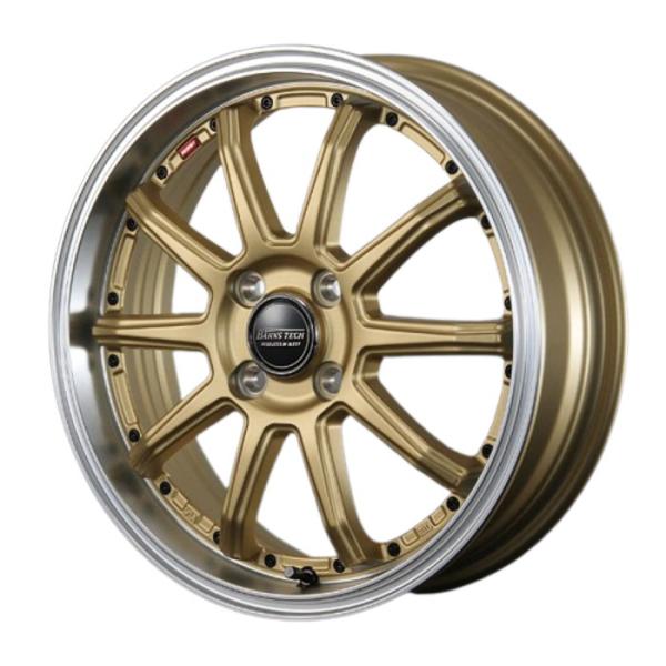 ●4本ご注文で送料無料※3本以下のご注文は送料2,000円が加算されます。※沖縄・離島は別途中継料が加算されます。※お支払いは商品代引き不可となります。【商品名】Bahns Tech S10-DP【カラー】セミグロスゴールド【ホイールサイズ...