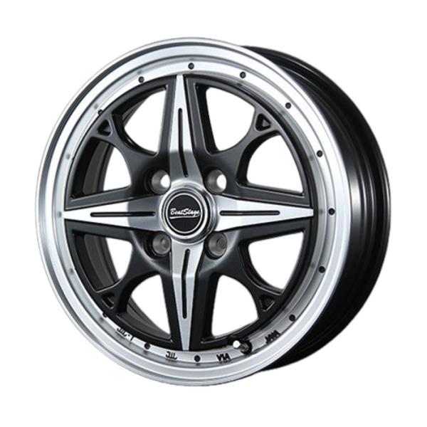 ●4本ご注文で送料無料※3本以下のご注文は送料2,000円が加算されます。※沖縄・離島は別途中継料が加算されます。※お支払いは商品代引き不可となります。【商品名】BeatStage NS-C【カラー】セミグロスブラック【ホイールサイズ】12...