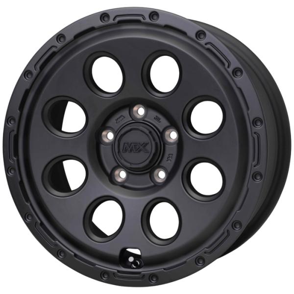 【商品名】MADCROSS RECON【カラー】マットブラック【ホイールサイズ】16インチ 7J+35 5H-114.3【タイヤ】BRIDGESTONE NEWNO【タイヤサイズ】205/55R16 91V