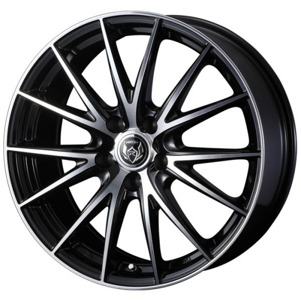 【商品名】RIZLEY VS【カラー】ブラックメタリックポリッシュ【ホイールサイズ】16インチ 6.5J+47 5H-114.3【タイヤ】BRIDGESTONE NEWNO【タイヤサイズ】205/55R16 91V