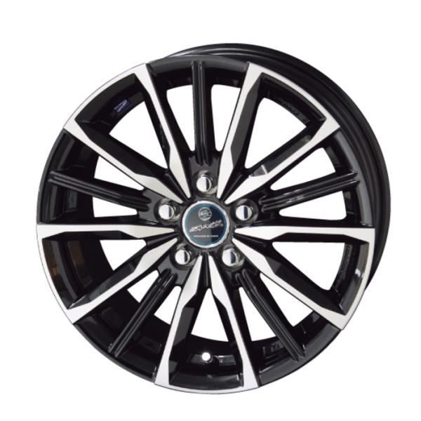 【商品名】SMACK VALKYRIE【カラー】サファイアブラックポリッシュ【ホイールサイズ】16インチ 6.5J+48 5H-114.3【タイヤ】BRIDGESTONE NEWNO【タイヤサイズ】205/55R16 91V