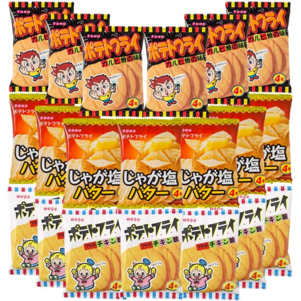 人気NO.1の超ロングセラー商品。・フライドチキン味4901984088267揚げたてのチキンの香りにスパイシーなガーリックとジンジャーを加えた本格派。・じゃが塩バター味4901984088281じゃがいも料理の定番中の定番！ふかしたジャガ...