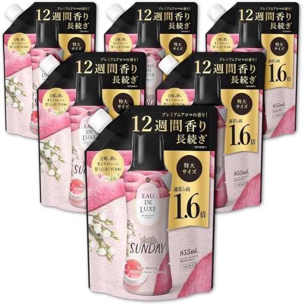 プレミアムアロマの香り! 12週間香り長続き*シーツに包まれ、まどろむ心地よい日曜の朝をイメージ 甘く心ほぐれる香り：ミュゲ ｜ ピオニーブロッサム ｜ ホワイトムスク普段と違う特別な仕上がりにしたい時、お持ちの柔軟剤と合わせるだけで、より...