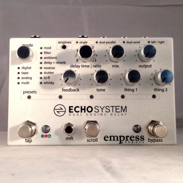 Empressならではの圧倒的な音質の良さはもちろん、デジタル、アナログ、テープ・ディレイを始め、選び抜かれ、研ぎ澄まされた各モードを搭載。