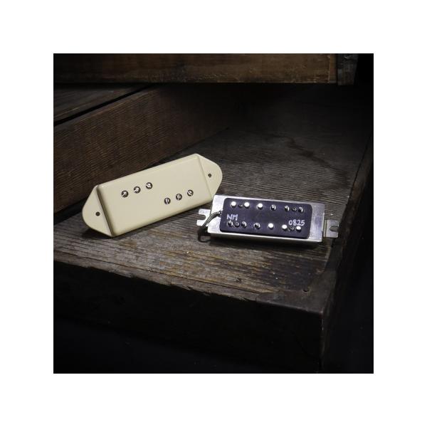 Lollar流のハムキャンセルP-90。ノイズを抑えつつ、P-90らしい中域が前に出る、明瞭でアーティキュレートなサウンド。