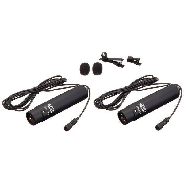 MXLのラベリア・マイクロフォンセット。無指向性のFR-350と単一指向性のFR-351をセットにしました。