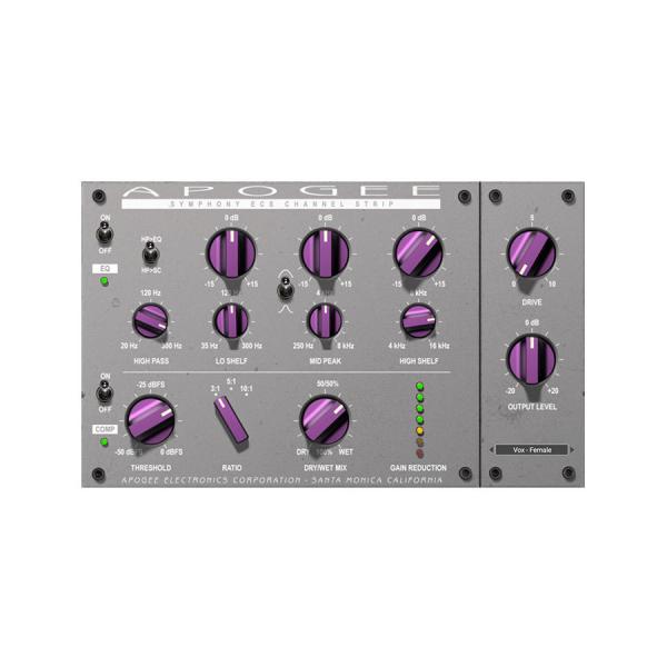 Symphony ECS Channel Stripはシンプルながらも包括的なEQ、コンプレッション、サチュレーションを提供し、最小限の手間で最大の結果を得ることができます。