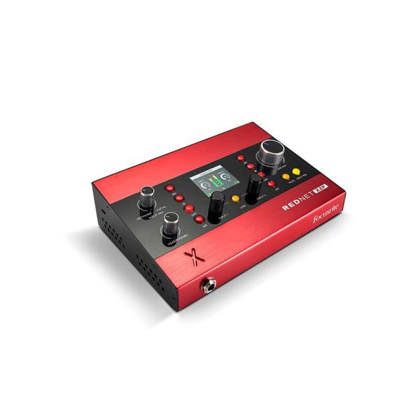 ステレオ・ライン出力およびヘッドフォン・アンプ、Red Evolutionマイクプリを搭載した、2×2入出力Danteインターフェイス
