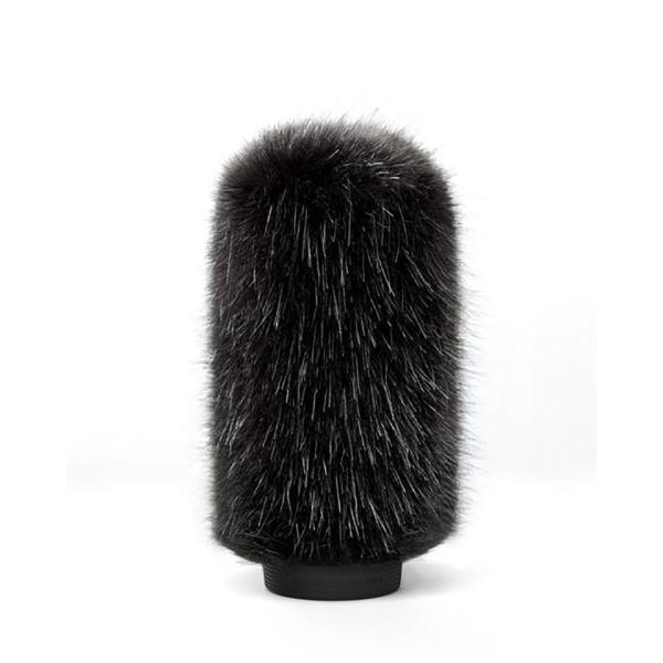 ショットガン・マイクロフォンにすっぽり被せるタイプのウィンド・プロテクション