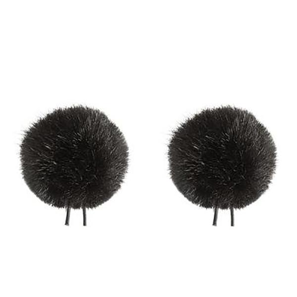 ラベリア・マイクロフォンのカプセル部分にすっぽりかぶせるタイプの風防