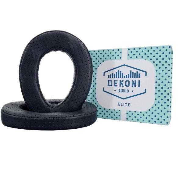 Dekoni イヤーパッドのフラッグシップモデルに使われるシープスキンに快適な通気性を加えるパンチング加工を施したメッシュレザーモデル。