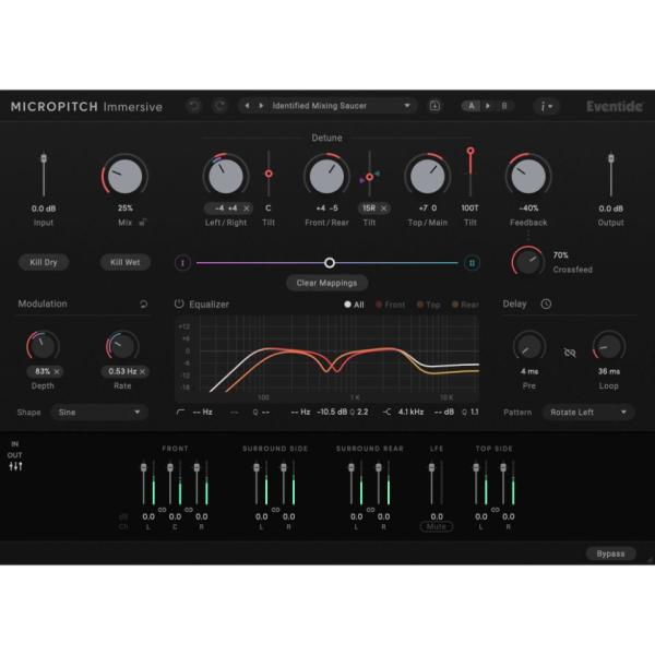 高解像度のディレイ・ピッチシフター・プラグインである「MicroPitch」をイマーシブミックスに拡張したプラグイン