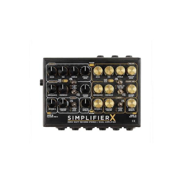 ステレオ リバーブを備えたアナログ 2 チャンネルのゼロ ワット ギター アンプ