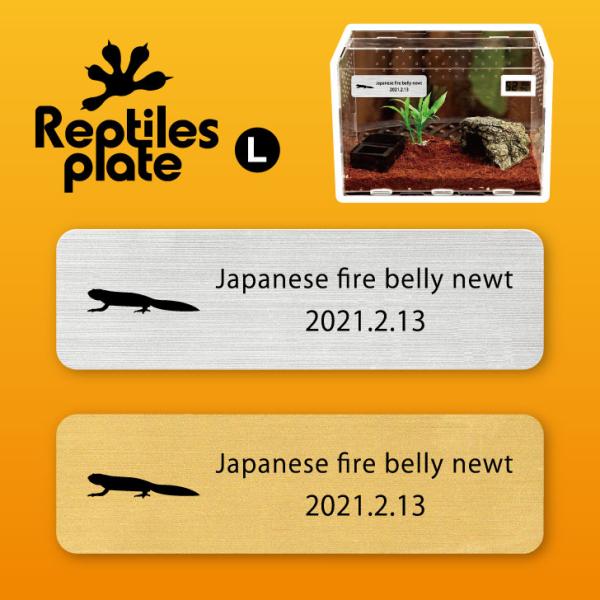 ケージや水槽をおしゃれに、専用 名札 プレート【商品の特徴】アカハライモリ用、ケージや水槽に取り付けるネームプレートです。名前や誕生日などを刻印し、水族館のような雰囲気を演出。アクリル製で、シルバー、ゴールド、ブロンズ、ホワイトのカラーバリ...