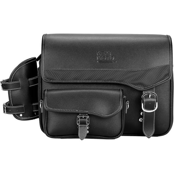 KEMIMOTO バイク サイドバッグ 15L バイク用 サドルバッグ 親子バック サイドバッグ 防撥水 防水 ドリンクホルダー付属 仕切ポケット内蔵 小物収納 ショルダバッグ KM703 レブル250 500 rebel1100 CL25...