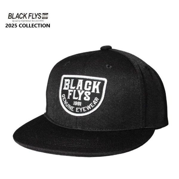 ★2025 COLLECTION★人気のCAP入荷！★ブラックフライ（BLACKFLYS）【SEMICIRCLE SNAPBACK CAP】キャップ BF100-37C BLACK-BLACK
