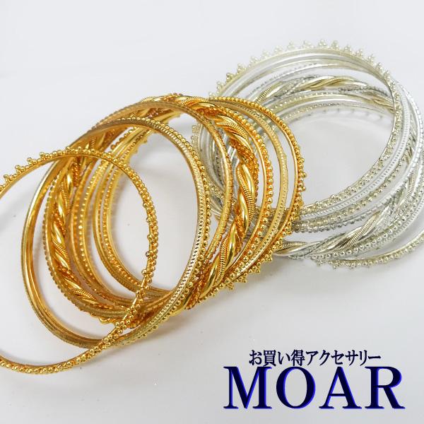 サイズ　直径約6.6cm　太さ各約1〜5ｍm　すべて並べた太さは約2.5〜3cmカラー　２色・シルバー・ゴールド材質　真鍮、ビーズご注意・ウェブサイトをご覧になる環境により、色や質感の見え方が違うことがございます。・強く引っ張ったり無理な力...