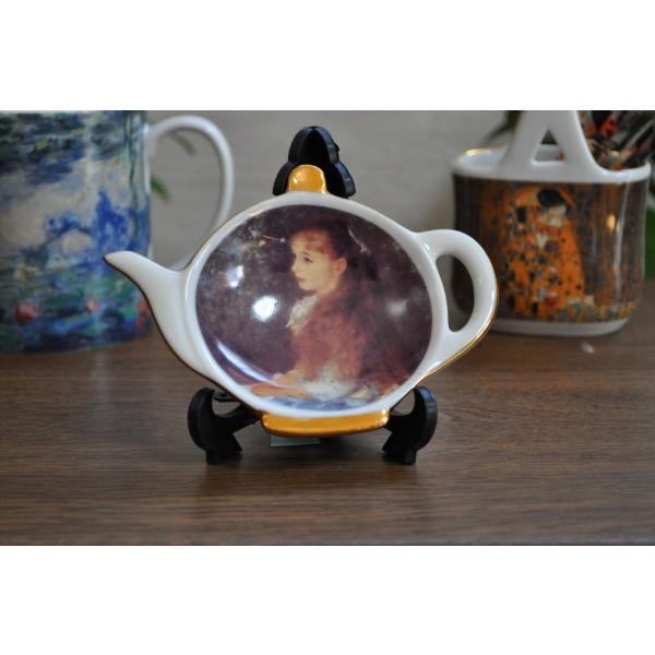 安い日本のお土産小物ティバックホルダーにルノワール作 イレーヌカーン・ダンヴェール嬢の肖像名画です。マグとペア―でいかがでしょうかオシャレなスプーンレストとしてもお使いください商品コード：ｂug-mi材質：磁器サイズ：11.5cm L x ...