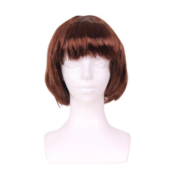 コケティッシュボブシークレットブラウン髪を切らずに大胆イメチェン！誰でも簡単にヘアアレンジが出来るボブウィッグ。明るく可愛い印象を与えるブラウンカラー愛され系コケティッシュボブ前髪パッツンスタイル。普段のファッションアイテムとしてはもちろん...