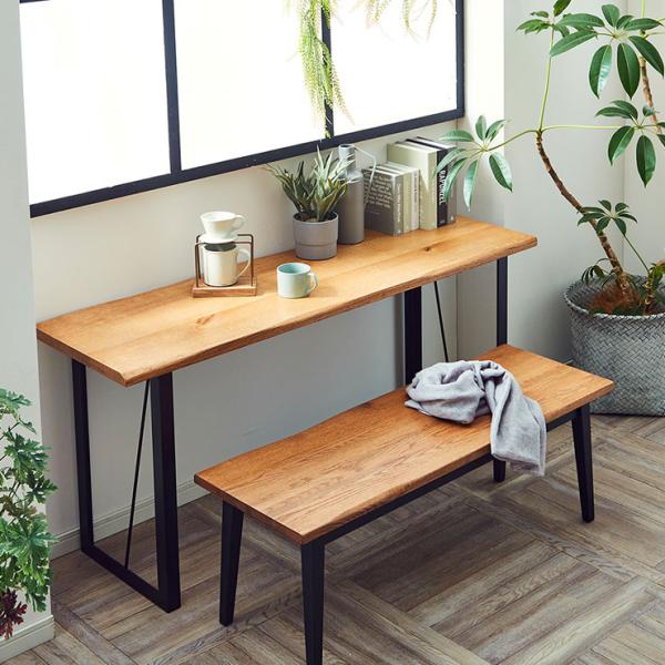 ※こちらはテーブルのみの販売です。チェアは付属しておりません。※こちらの商品はお客様組み立てとなります。■サイズW150 x D45 x H70cm■材質天板：オーク無垢（オイル塗装）脚部：スチール（粉体塗装）■生産国中国■送料関東〜九州：...