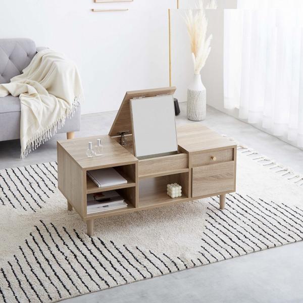 ※こちらの商品はお客様組立となります。■サイズ幅85cm×奥行40cm×高さ38cm■素材パーティクルボードメラミンシート化粧ミラー■カラーブラウン/ナチュラル/ホワイト■生産地中国■送料関東〜九州：送料無料東北：7780円北海道：1258...