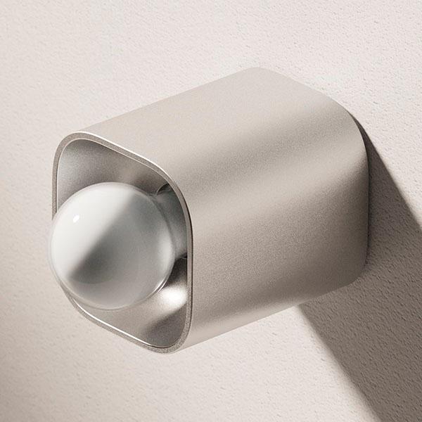 Grat light Straight SL グラットライトストレート シルバー 壁掛け照明 LED電球専用 取付電気工事必須 電球別売無垢アルミ 削り出し ミニマル ブラケットライト