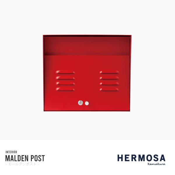 HERMOSA MALDEN POST RED 郵便受け ハモサ モールデンポスト レッド 【玄関前渡送料無料-OS】 　077z-mr-003rdポスト 郵便受け 郵便ポスト 壁掛け 鍵付き ハモサ
