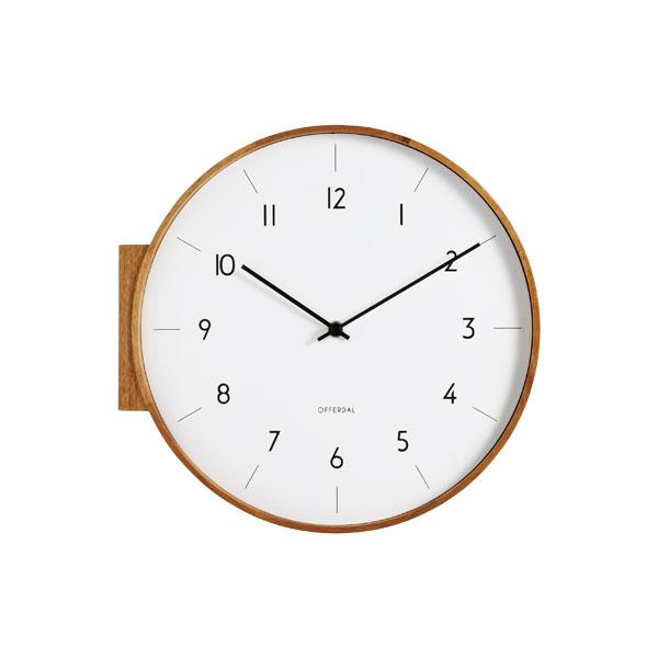 Aarno アールノ ウォールクロック ブラウン 壁掛け時計 リビング 玄関 本州玄関前渡送料無料-OS壁掛け時計 おしゃれ レトロ モダン 北欧 インターフォルム