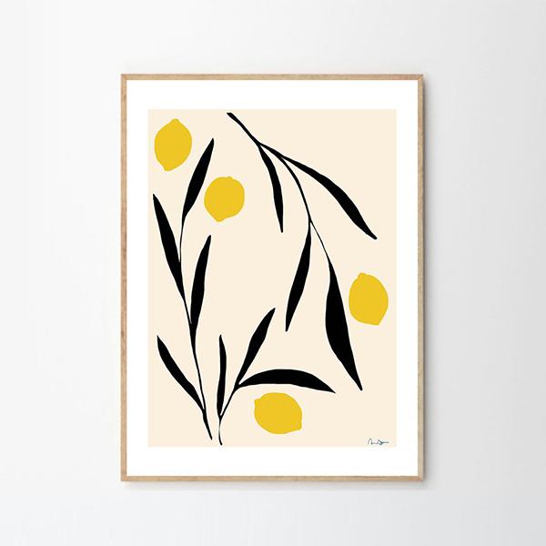 THE POSTER CLUB ポスター 北欧 おしゃれ アート アートポスター 絵画 デンマークLemon 30ｘ40 ザ・ポスタークラブ 送料無料-OSポスター 北欧 おしゃれ インテリア  アート アートポスター