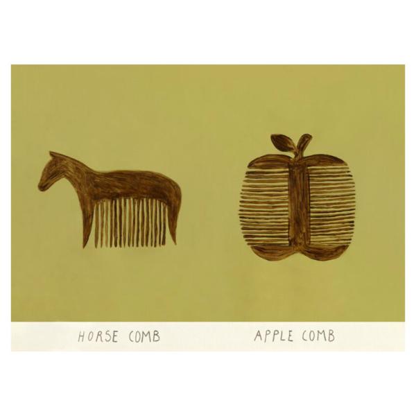 アート ポスター THE POSTER CLUB 30ｘ40 Horse and Apple Comb ザ・ポスタークラブ 北欧北欧アートプリント 壁掛け ウォールアート 絵画  おしゃれ