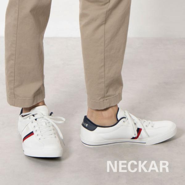 標準小売価格：9350円(税込)人気のモデルNECKARにはっ水仕様が登場。雨の日も安心の生活はっ水スニーカー。■アッパー：はっ水加工ナイロン ■ライニング ： メッシュ ■インソール ：3Dメッシュ ■アウトソール ： ラバーモーブスジャ...