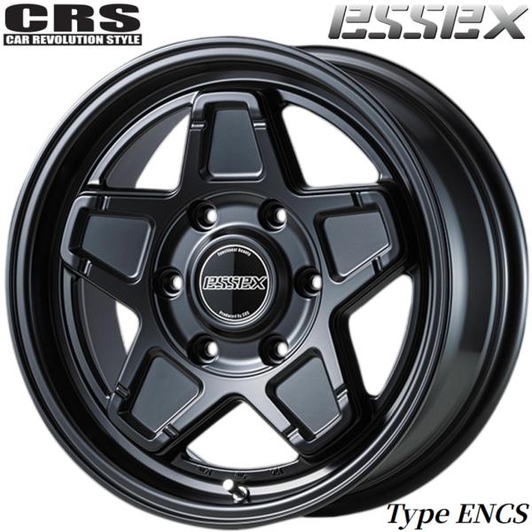CRS エセックス【ESSEX】ENCS 1ピース 16ｘ6.5 +38 6H/139.7 セミグロスブラック（SBK）ｘ４本　クラシックスタイルとトレンドの融合ESSEX NEO CLASSIC STELLAエセックス ネオ クラシック ...