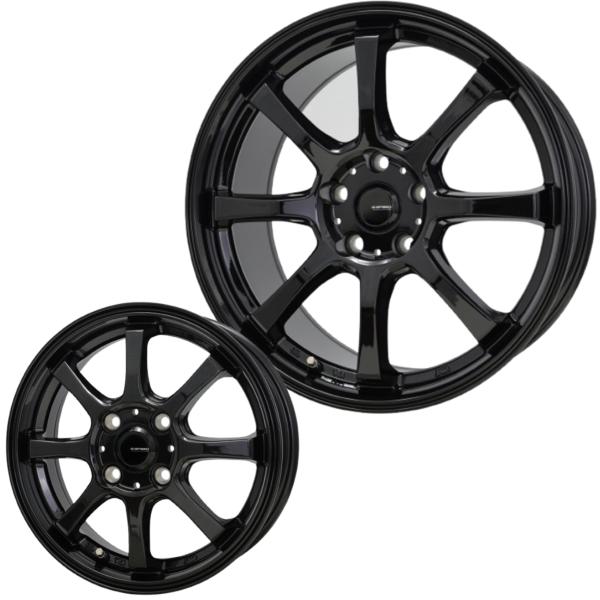 ホットスタッフ ジー・スピード（G・SPEED）Gスピード G-08 12ｘ4.0 +43 4H/100 MBK（メタリックブラック）G08-01 ｘ4本　※軽自動車/軽カー