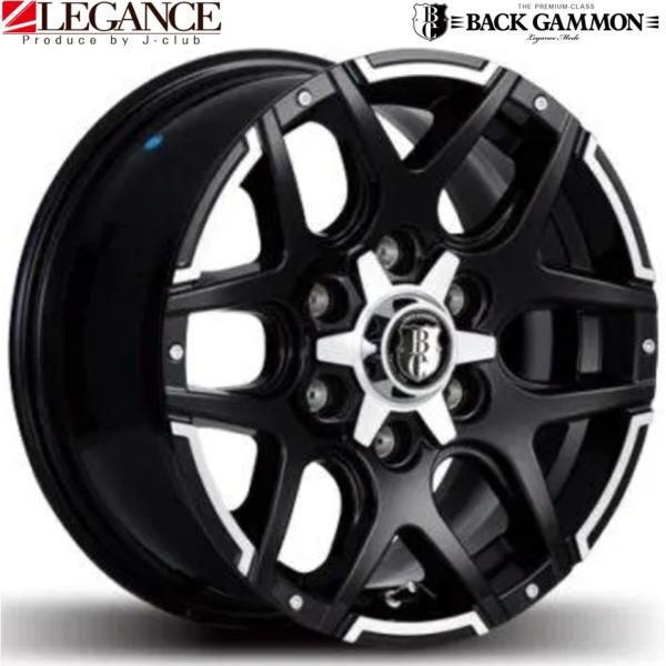 レガンス【LEGANCE】バックギャモン LM-S6 16ｘ6.5 ＋ 38 6H/139.7 ブラックポリッシュ（BP）ｘ４本　LEGANCEより新ホイール バックギャモンLM-S6が新登場！200ハイエース/200系ハイエース200HI...