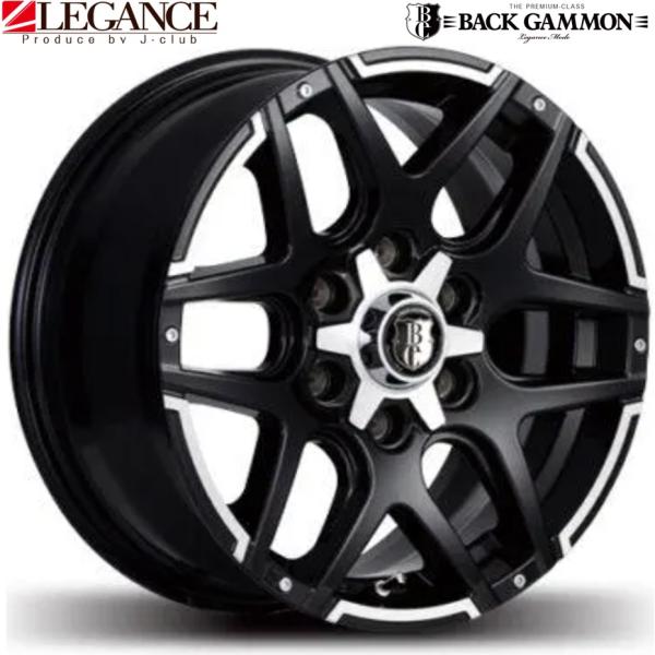 レガンス【LEGANCE】バックギャモン LM-S6 17ｘ6.5 ＋ 38 6H/139.7 ブラックポリッシュ（BP）ｘ４本　LEGANCEより新ホイール バックギャモンLM-S6が新登場！200ハイエース/200系ハイエース200HI...
