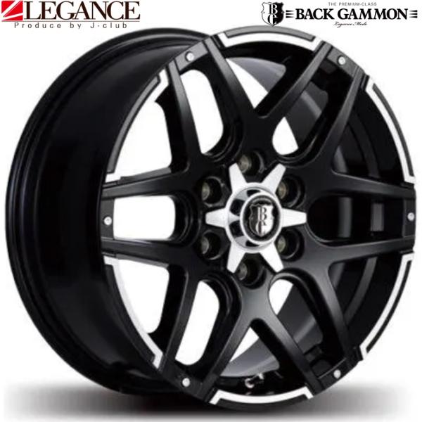 レガンス【LEGANCE】バックギャモン LM-S6 18ｘ7.0 ＋ 38 6H/139.7 ブラックポリッシュ（BP）ｘ４本　LEGANCEより新ホイール バックギャモンLM-S6が新登場！200ハイエース/200系ハイエース200HI...