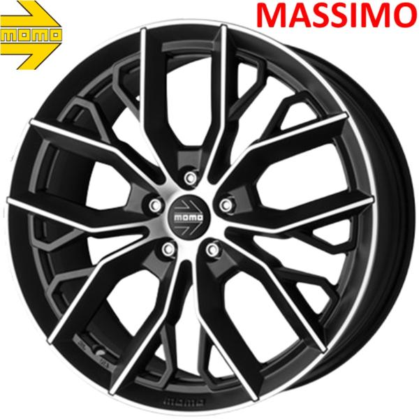 【MOMO MASSIMO】モモ マッシモ 17ｘ7.5 +42 5H/108マットブラックダイヤモンドカット（MBDC）ｘ４本ハブ径72.3φメッシュデザインが織りなす立体感のあるデザイン造形美！■仕様1ピース鋳造全サイズ JWL , V...