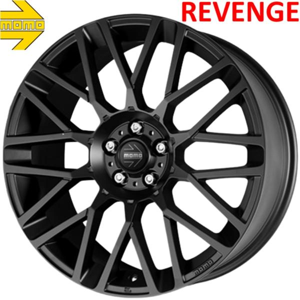 【MOMO REVENGE】モモ リベンジ 17ｘ7.0 +40 5H/108マットブラック（MBK）ｘ４本ハブ径72.3φ全世界的に人気モデルとなった「REVENGE（リベンジ）」のMATT BLACK（マットブラック）が日本販売モデルラ...