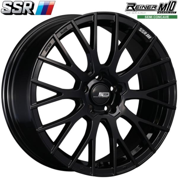 SSR REINER M10 MONOBLOCK【ライナー M10 モノブロック】20ｘ8.5 ＋45 5H/120グロスブラック（GB）ｘ2本　※セミコンケイブフェイス（SMI）■付属パーツセンターキャップ アルミエアーバルブデザインでオ...
