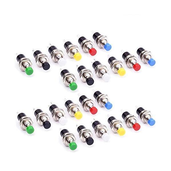 ※併売のため、在庫切れの際はご了承ください。発送委託により倉庫業者がお届けする場合がございます※製品名：プッシュボタンスイッチ。 アクションの種類：瞬間的。 接点タイプ：1 NO（ノーマルオープン）。ポール：SPST。 定格電圧：AC 25...