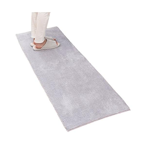 ※併売のため、在庫切れの際はご了承ください。発送委託により倉庫業者がお届けする場合がございます※サイズ：約50cm×150cm（マットの高さ 約1.3mm）素材：アクリル100％（特殊吸水加工／抗菌防臭加工）裏面：すべり止め加工マットの高さ...