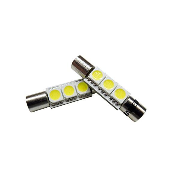 ※併売のため、在庫切れの際はご了承ください。発送委託により倉庫業者がお届けする場合がございます※直径：約6.3mm　全長：約31mmバニティランプ専用のT6.3×31 ホワイト色 LED球です。3連のSMDがムラなくキレイに照らします。バニ...