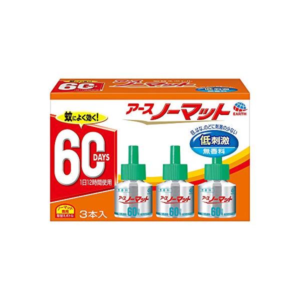 ※併売のため、在庫切れの際はご了承ください。発送委託により倉庫業者がお届けする場合がございます※商品サイズ (幅×奥行×高さ) :131mm×47mm×84mm内容量:取替えボトル45mL(60日用)×3本生産国:日本無香料効果期間:1日1...