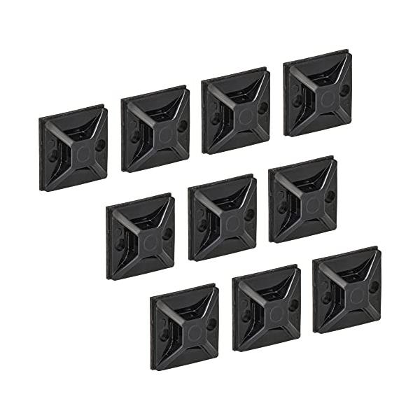 ※併売のため、在庫切れの際はご了承ください。発送委託により倉庫業者がお届けする場合がございます※■最大適用バンド幅:3.6mm ■サイズ:19X19mm ■仕様:接着テープ付、ビス止め可能 ■材質:66ナイロン ■10個入 ■カラー:ブラック