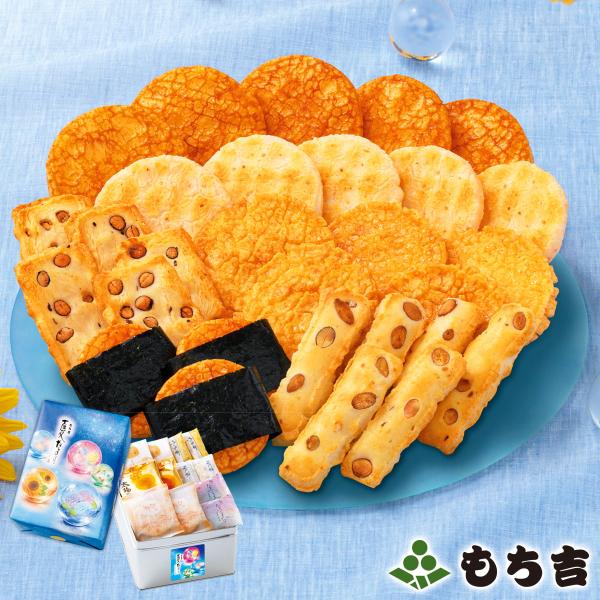 【のし対応商品】◆内容6種37枚・餅のおまつり（しょうゆ味8枚、えび味6枚）・餅のおまつりこまち（海苔巻しょうゆ味3枚）・豆乃餅（サラダ味7枚）・ふくよか餅（サラダ味6本）・太陽の輝き（甘醤油味7枚）◆寸法缶サイズ／縦28.0cm×横20....