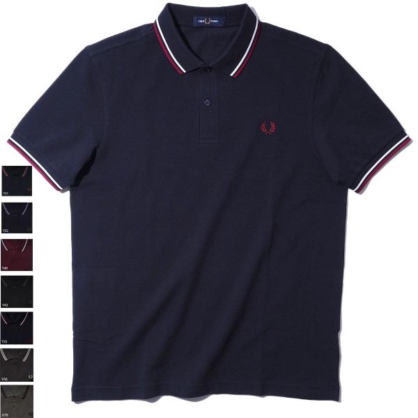 ポロシャツの商品一覧はこちらからフレッドペリーの全商品はこちらから・2025年春夏新作・コットン100％の鹿の子編み素材・襟と袖にティップライン・ローレルリースの刺繍・長めのストリームラインフィットサイズ：M　日本M相当 実寸：着丈72cm...